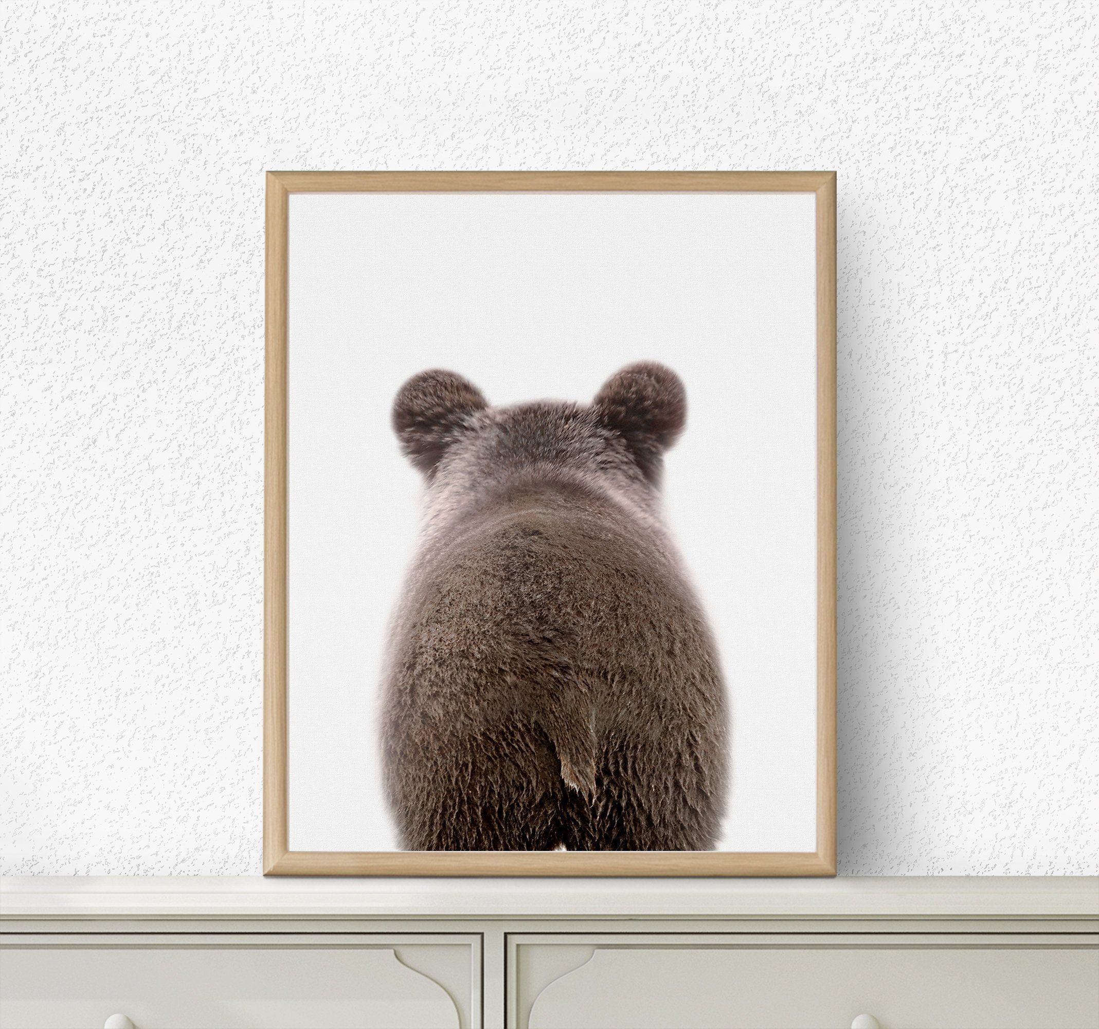 Bear Cub Tail Print Woodland Animals Woodlands Decor Baby | Etsy