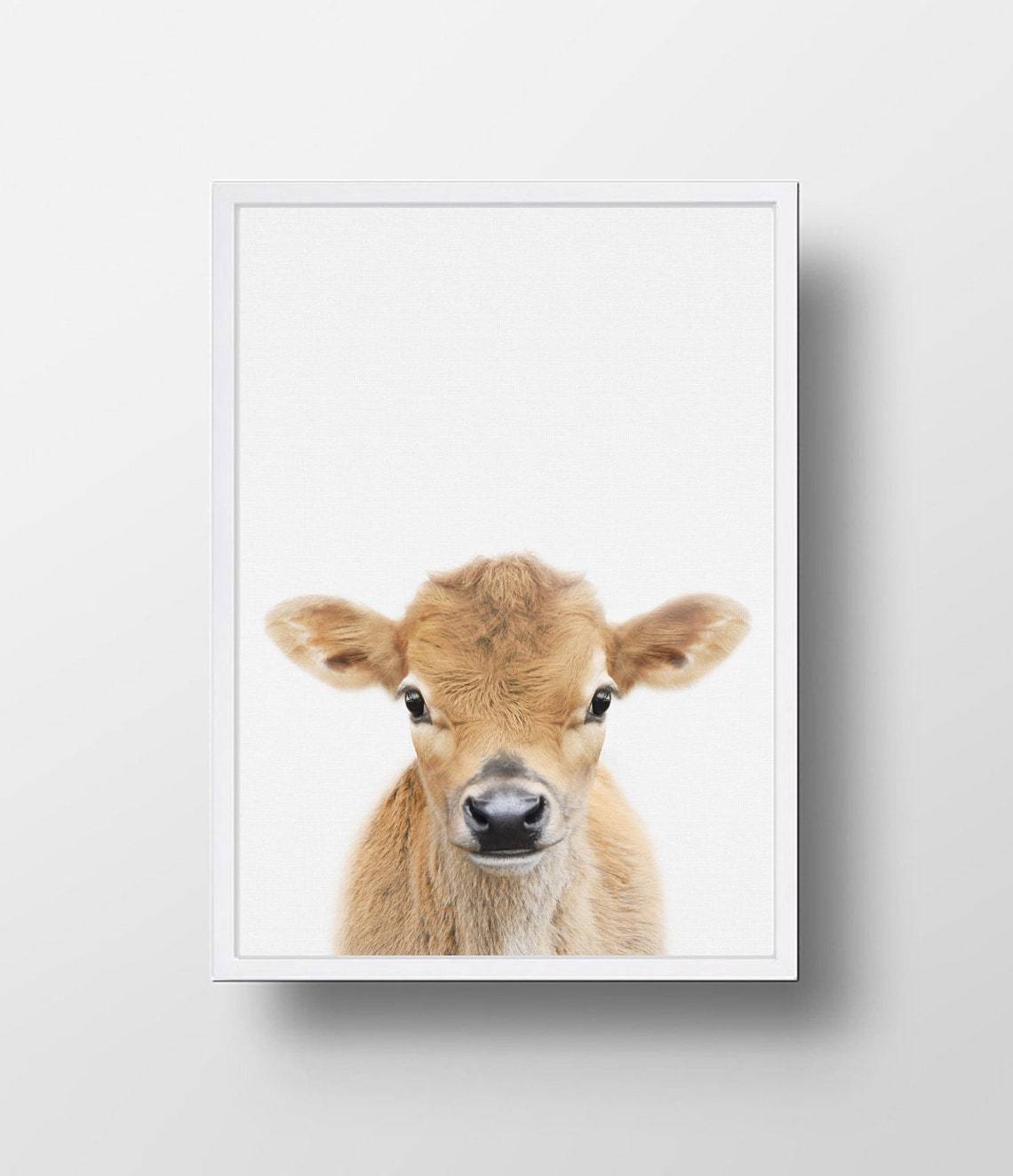 Calf Print Baby Cow Tail Print Nursery Farm Animal Print | Etsy