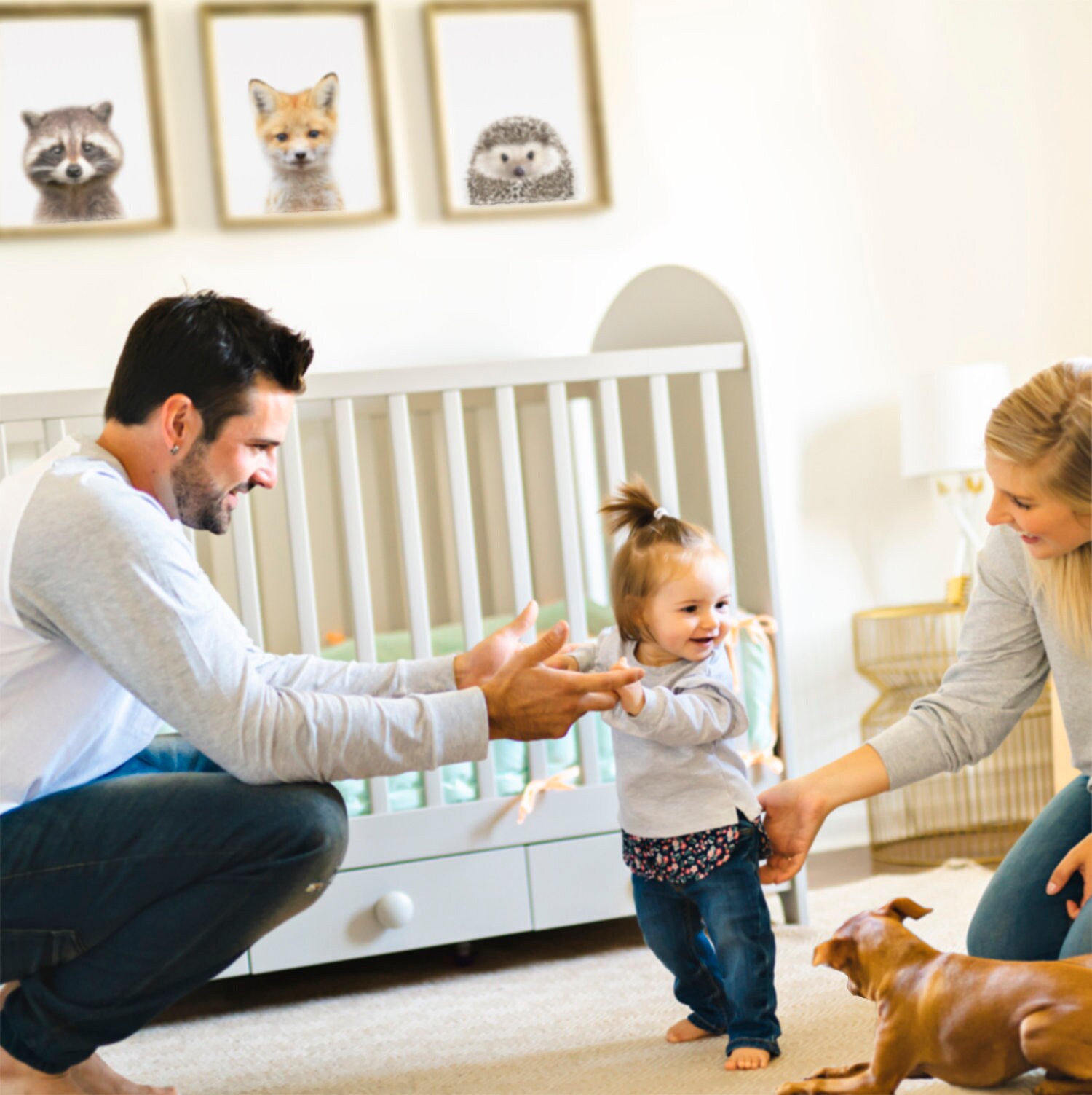 Fox Cub Tail Print Woodland Animals Woodlands Decor Baby | Etsy