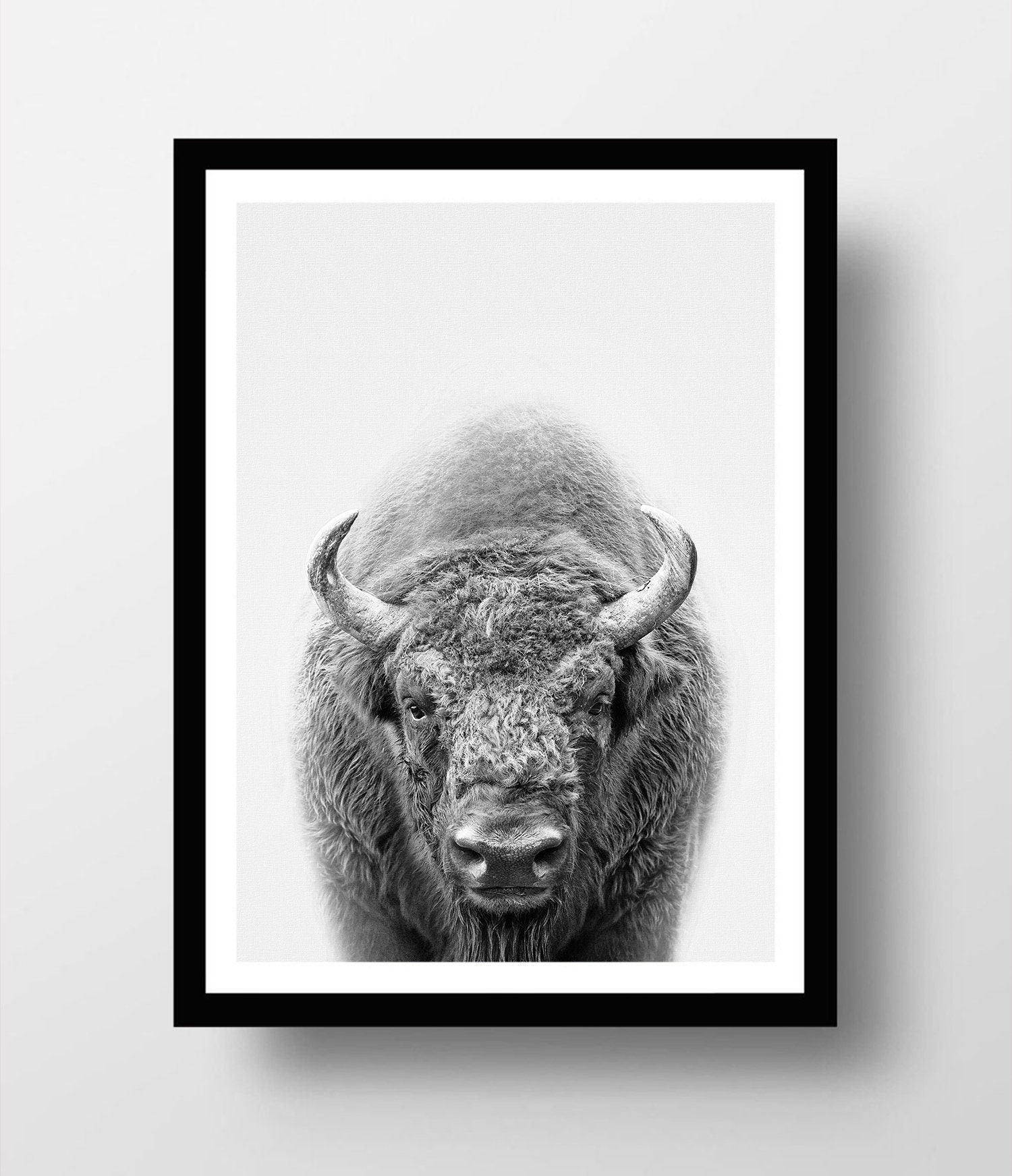 Bison Print Buffalo Print Bison Wall Art Nursery Decor - Etsy