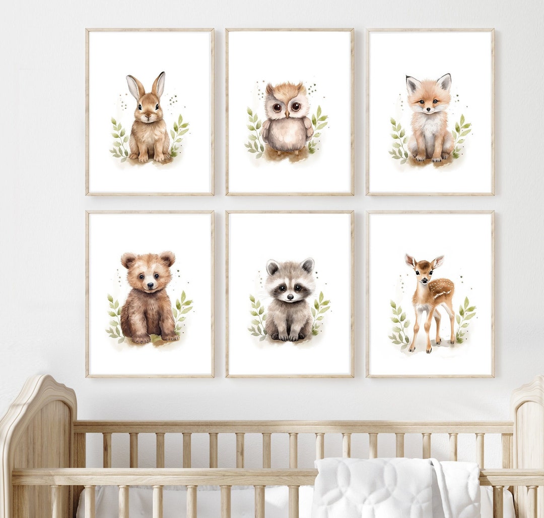 Woodland Animal Prints, Nursery Printable Wall Art, Forest Animal ...