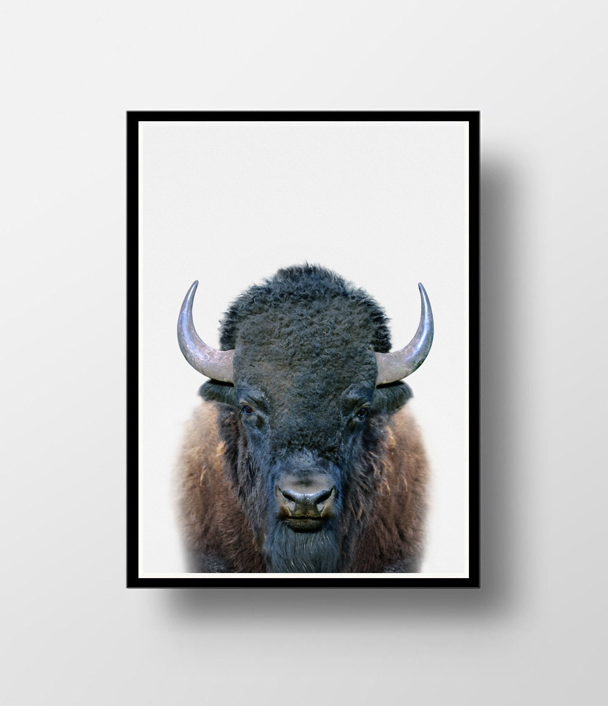 Bison Print Buffalo Print Bison Wall Art Nursery Decor - Etsy