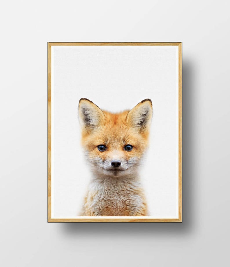 Fox Cub Print Woodland Nursery Woodland Nursery Decor - Etsy