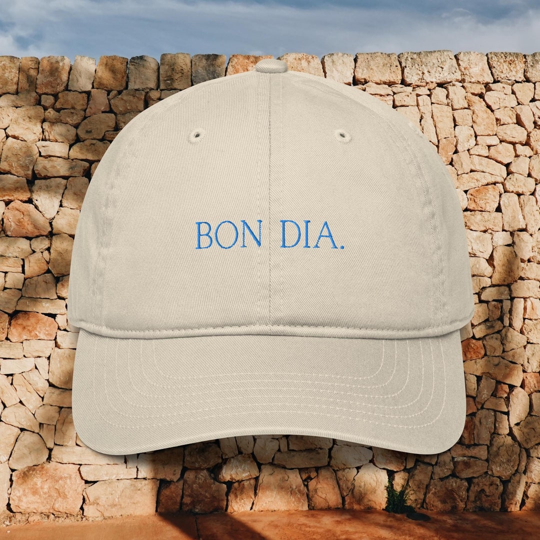 Bon Dia Organic Cotton Blue Embroidery Unisex Dad Hat - Etsy