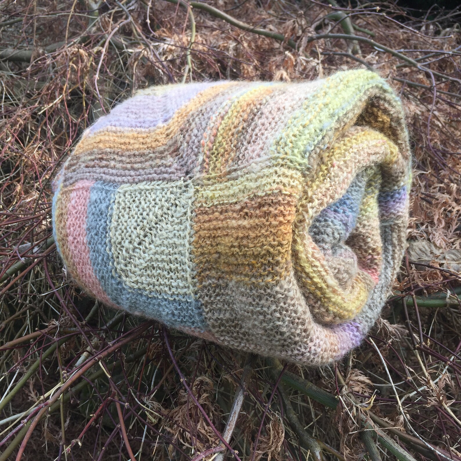 Desert Earth Tones Color Block Wool Blanket Handmade Wool - Etsy