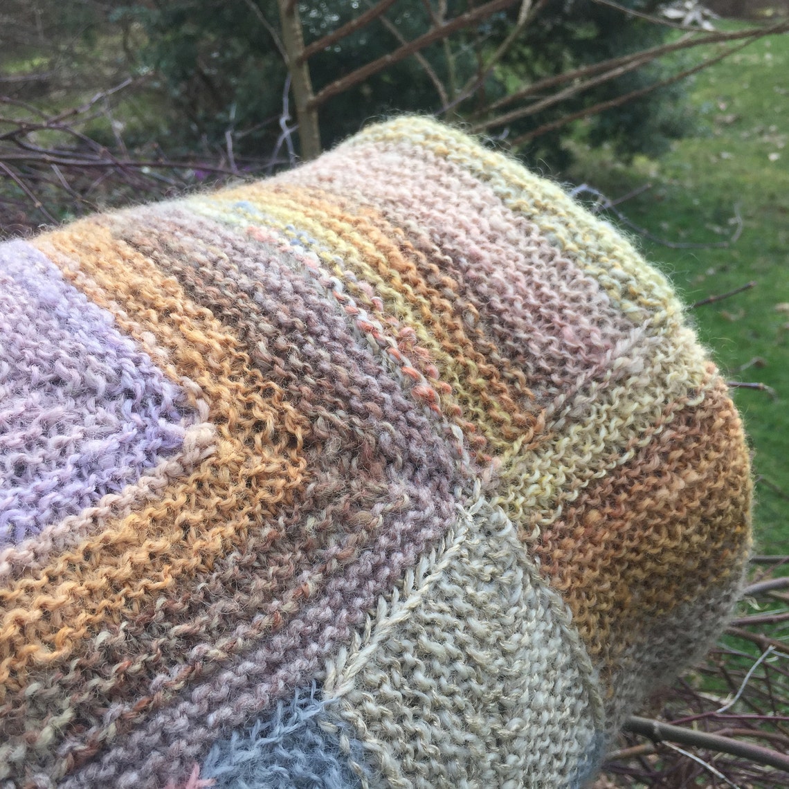 Desert Earth Tones Color Block Wool Blanket Handmade Wool - Etsy