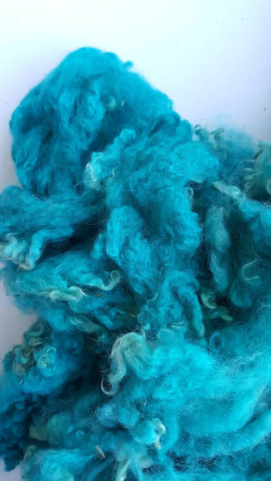 Aqua Wool Locks, 1oz, Hand Dyed Wool Locks, Felting, Fleece, Spinning ...