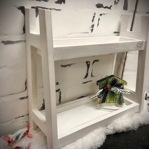 Tiered Tray, Wood Shelf, 2 Tiers, Counter Top, Small Display Shelf ...