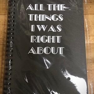 Notebook, Journal, Sarcastic, Spiral Bound, Unique Gift, White Elephant ...