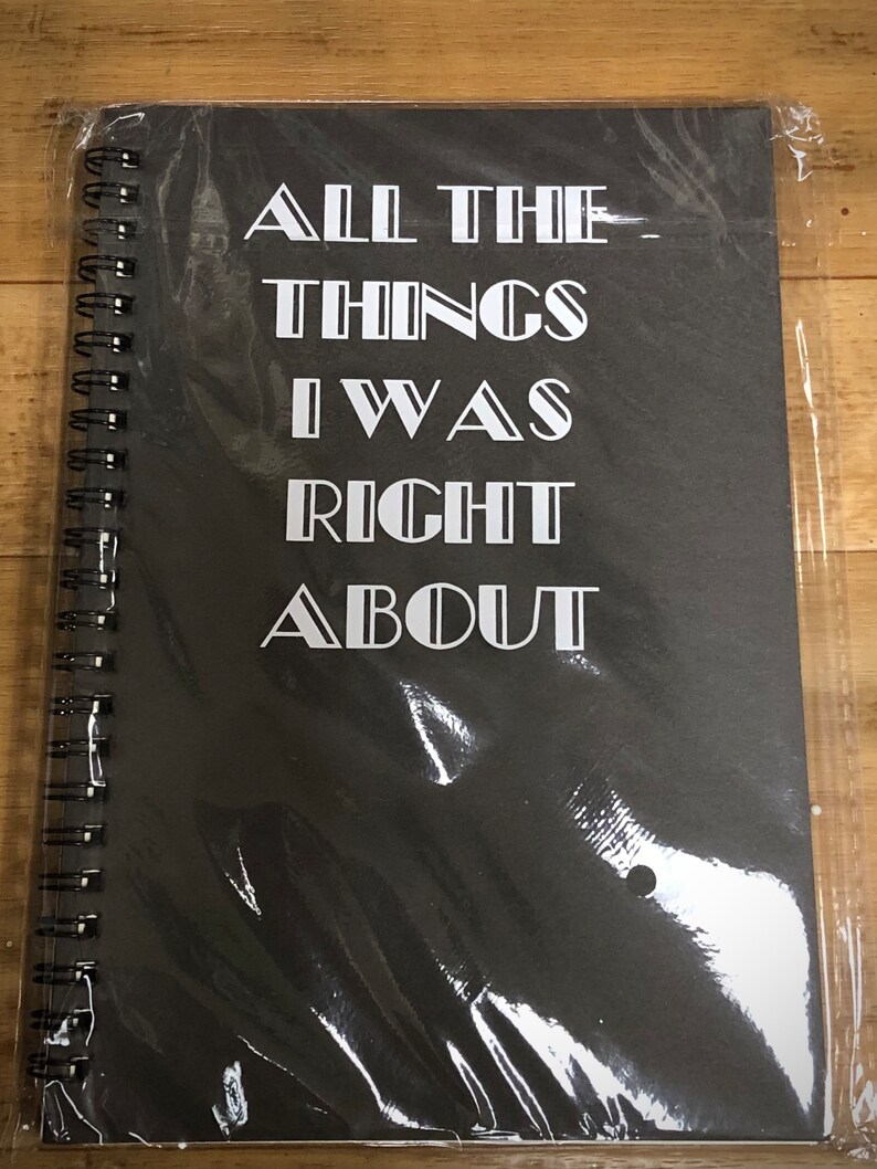 Notebook, Journal, Sarcastic, Spiral Bound, Unique Gift, White Elephant ...