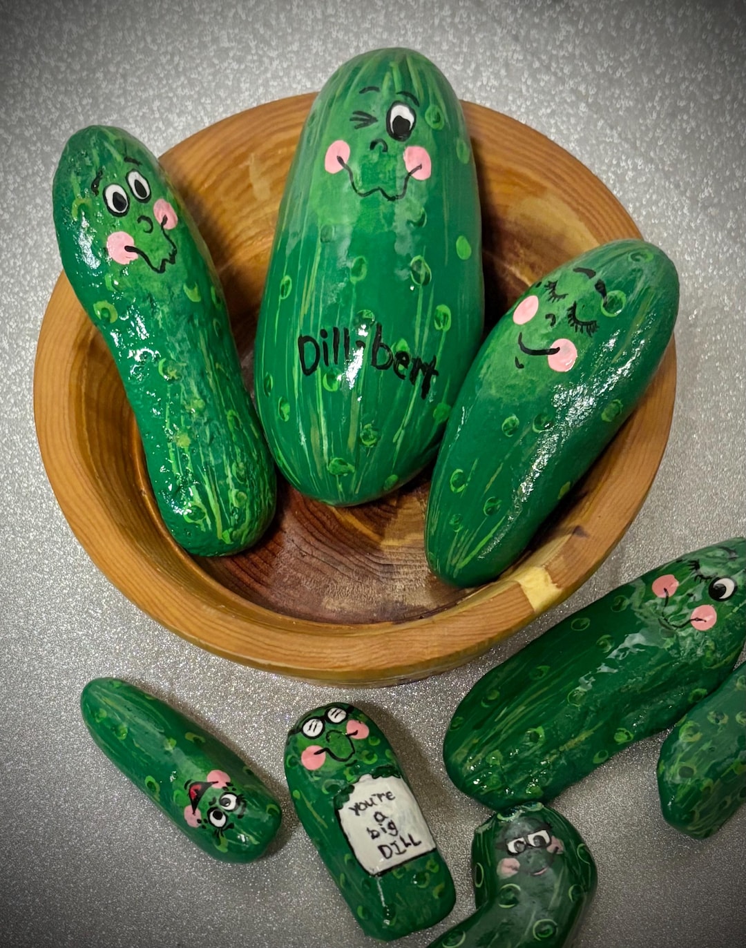 Emotional Support Pickle, Painted Rocks, Encouragement, You’re a Big ...