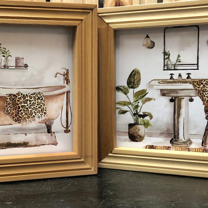 Bathroom Wall Art Framed - Etsy