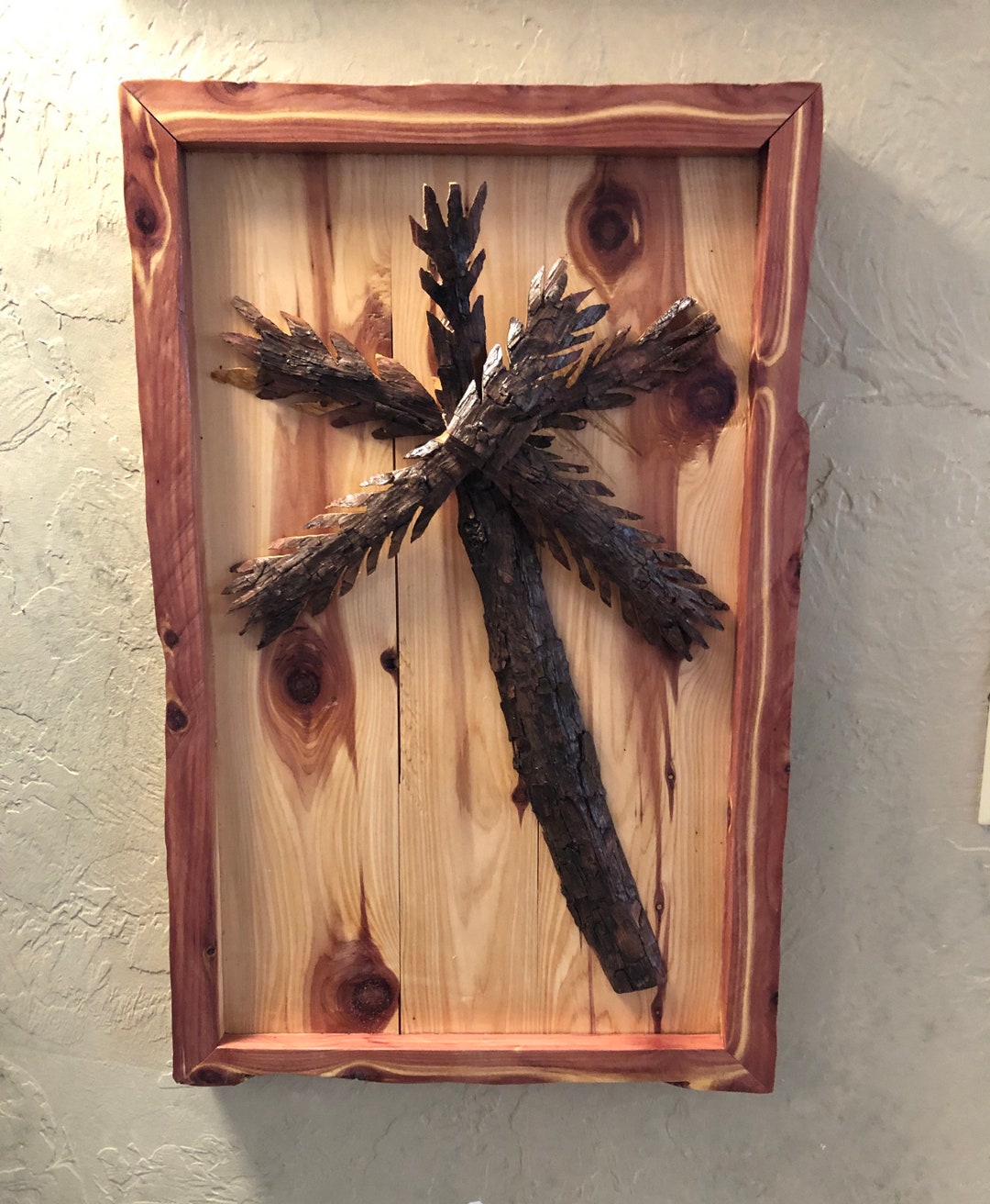 PALM TREE, Wood Carving, All Wood Palm Tree, Hand Made, Trees, One of a ...