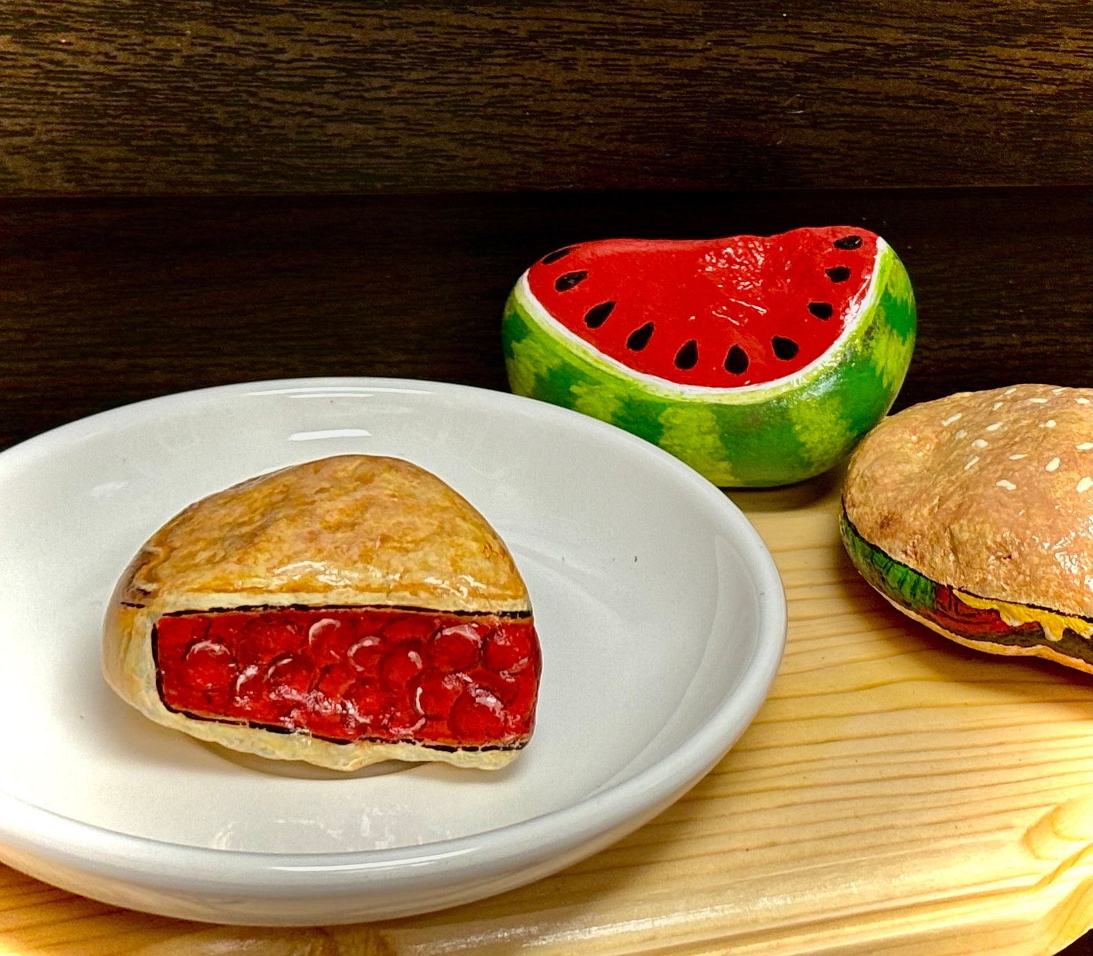 Painted Rock, Watermelon, Slice of Watermelon, Rock Garden - Etsy
