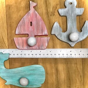 Wall Hooks, Beach House, Beach Decor, Wood Hooks, Clothes or Towel ...