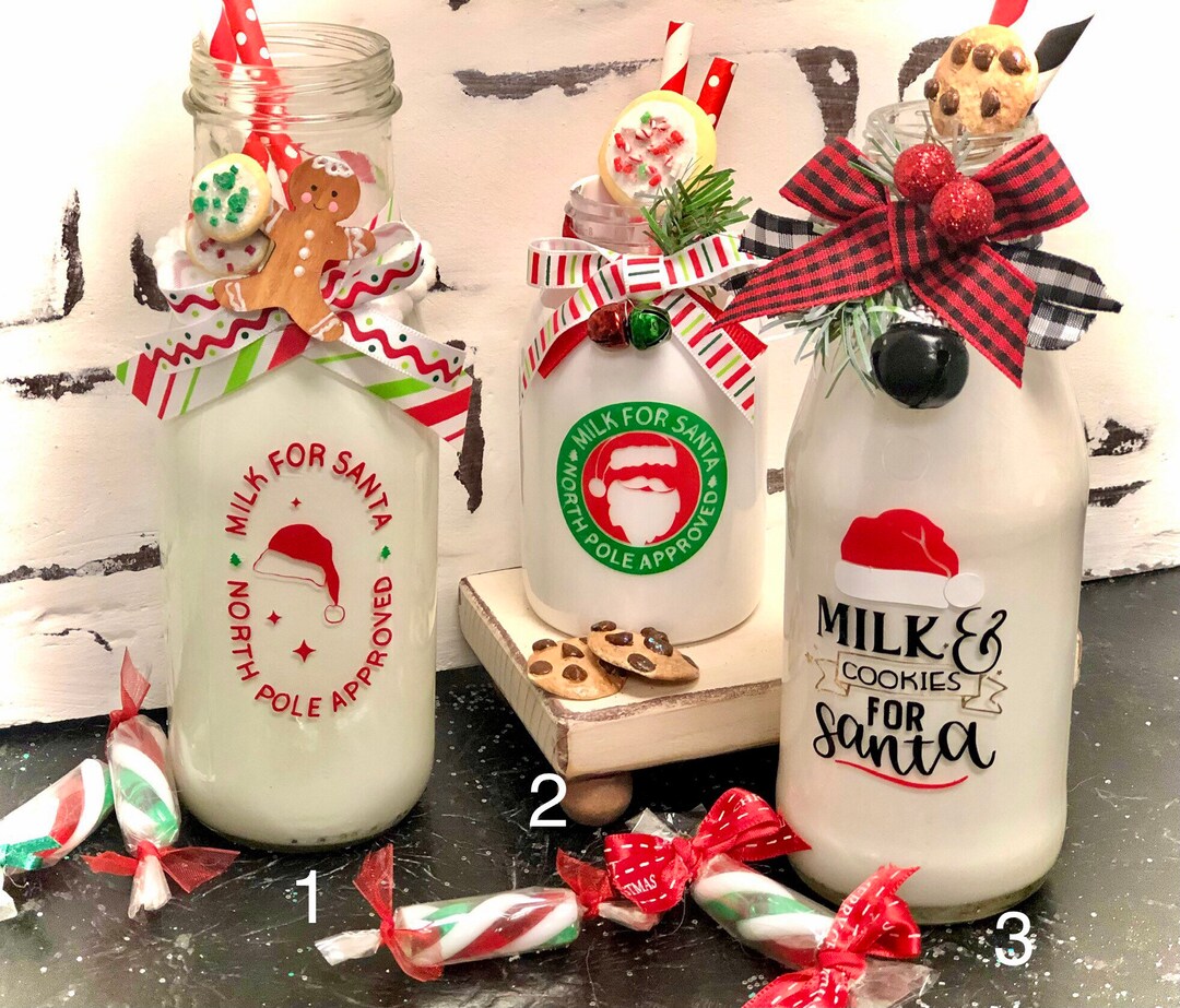 Milk and Cookies for Santa Milk for Santa Milk Bottle - Etsy
