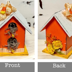 Candy Corn Birdhouses, Small Halloween House, Fall Decor, - Etsy
