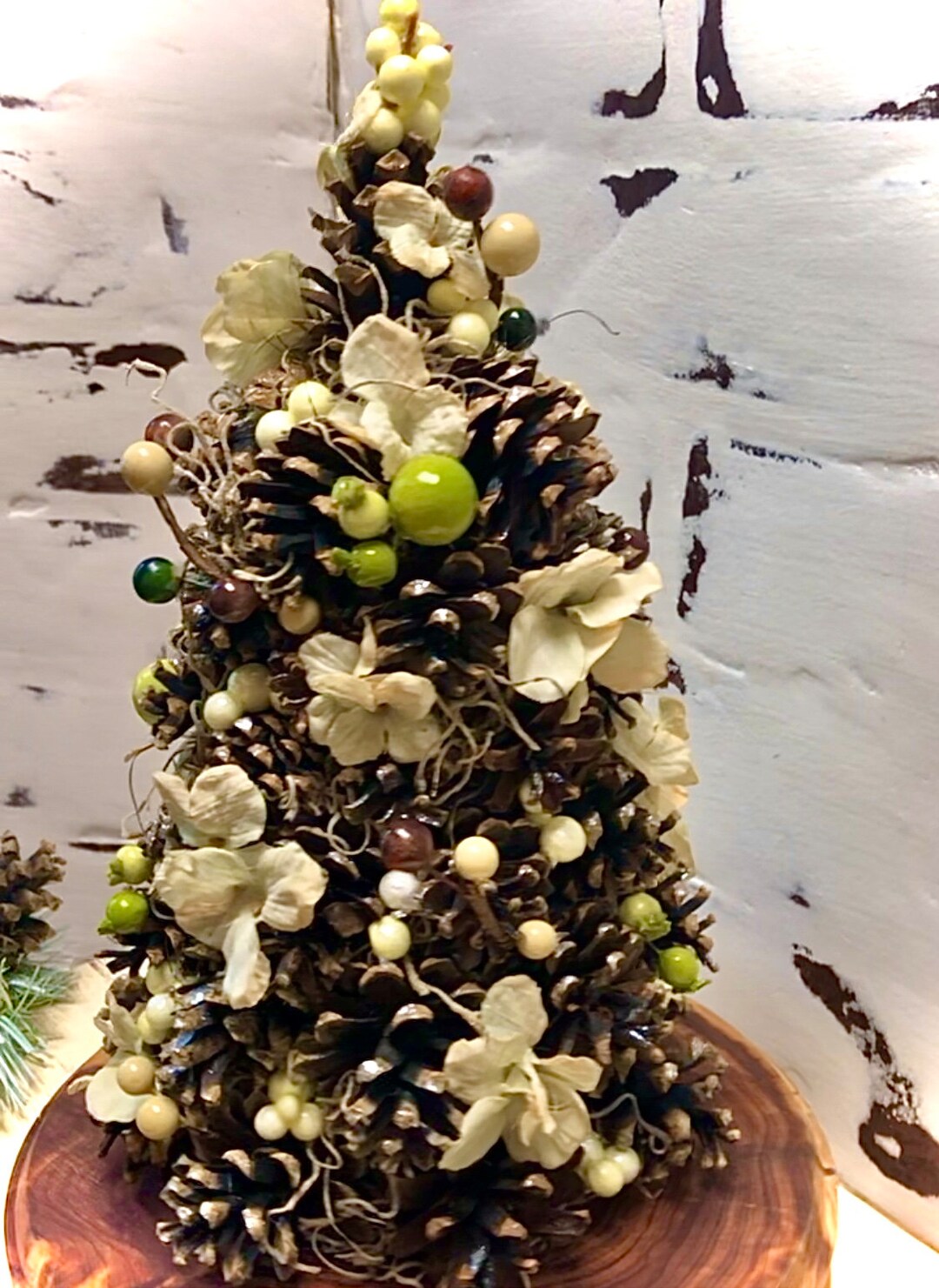 Pinecone Tree, 12” Mini Table Top Tree, Farmhouse, Rustic, Cabin Decor ...