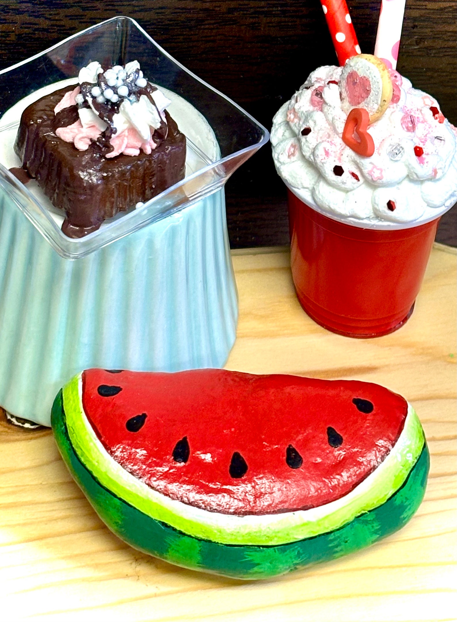 Painted Rock, Watermelon, Slice of Watermelon, Rock Garden - Etsy