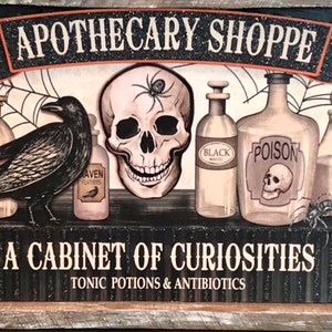 HALLOWEEN Sign, Apothecary Shop, Potions, Halloween Decor. Wall Decor ...