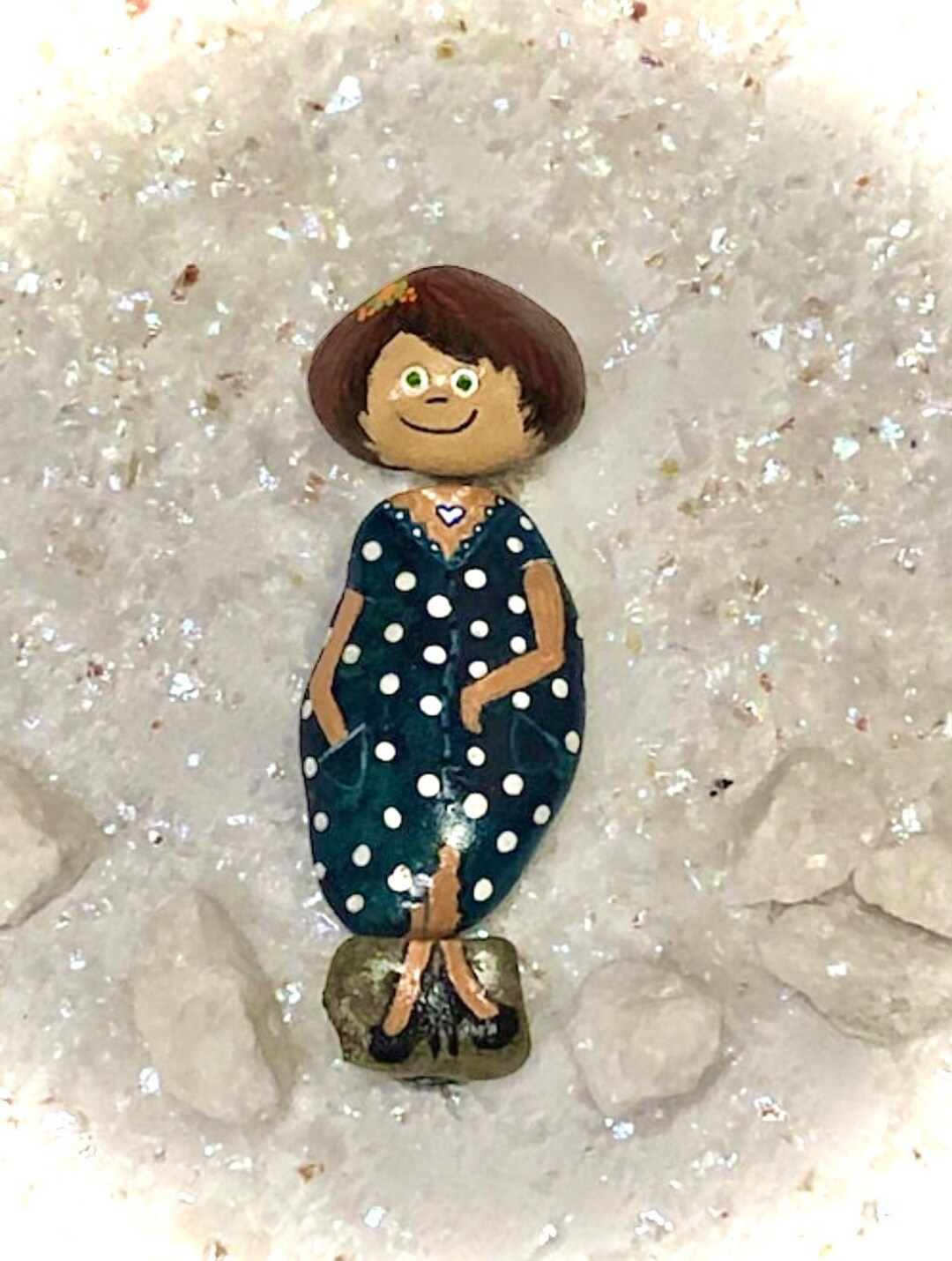 ROCK DOLL: TARA, Hand Painted Rocks, Toys for Kids and Adults 3 and ...