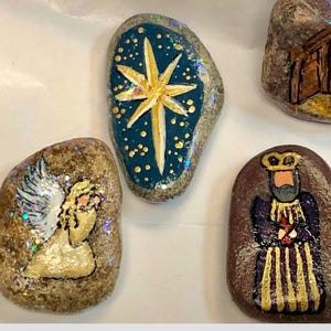 NATIVITY STORY STONES, Hand Painted Rocks, 9 Piece Set - Etsy
