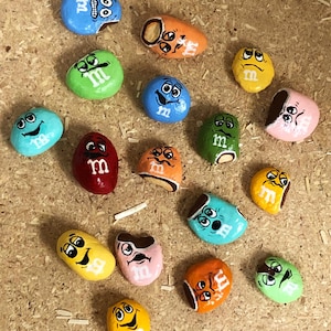 ROCK “CANDY”, Handpainted Rocks, Pebbles, M&m Look Alike, Faux Candy ...