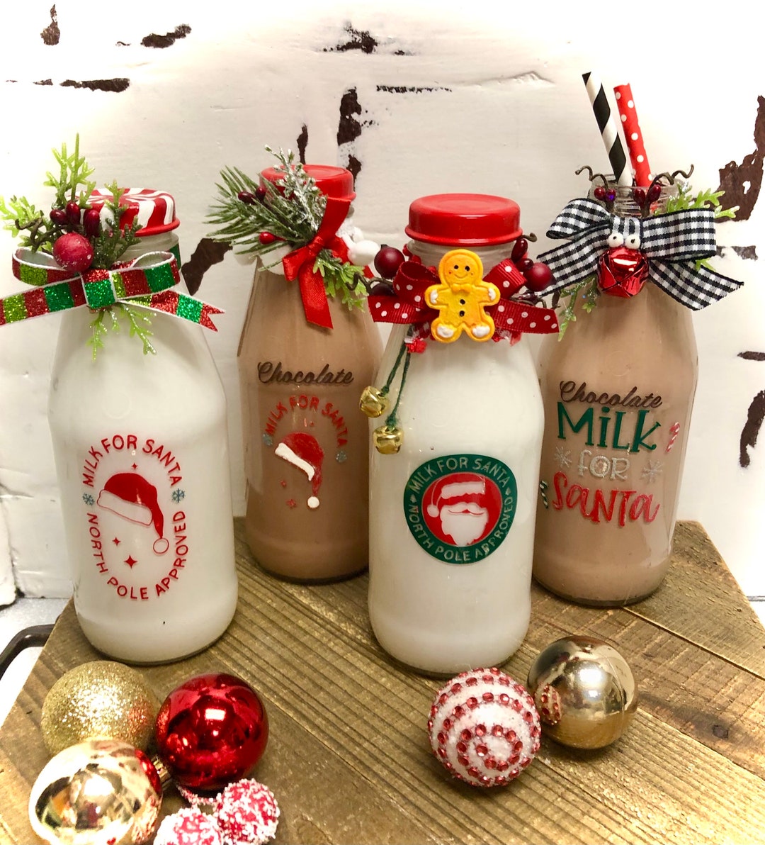 Milk and Cookies for Santa, Milk for Santa, Chocolate Milk, Glass Milk ...