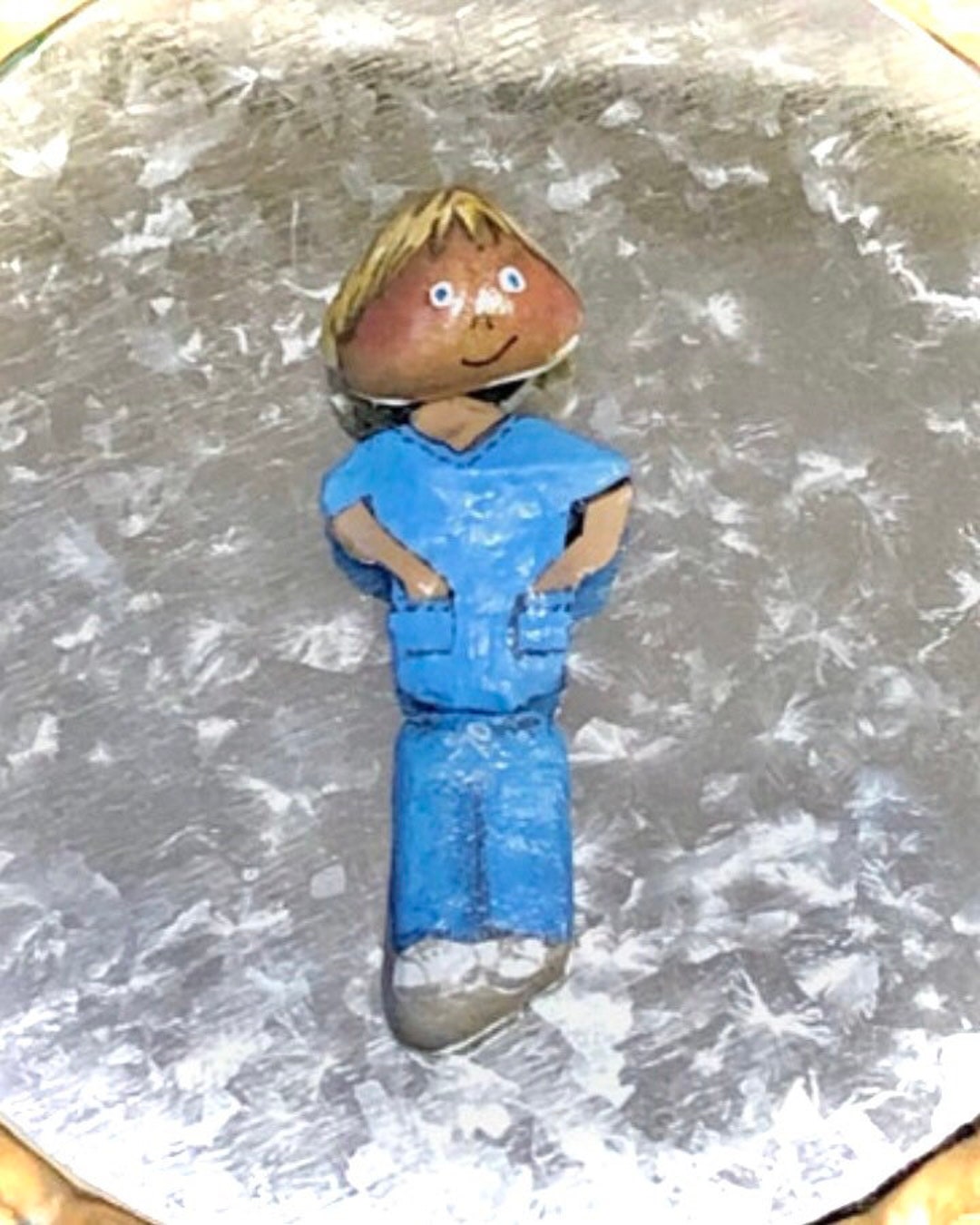 Rock Doll, Painted Rock, Doctor Doll, Medical Field, Magnet Doll ...
