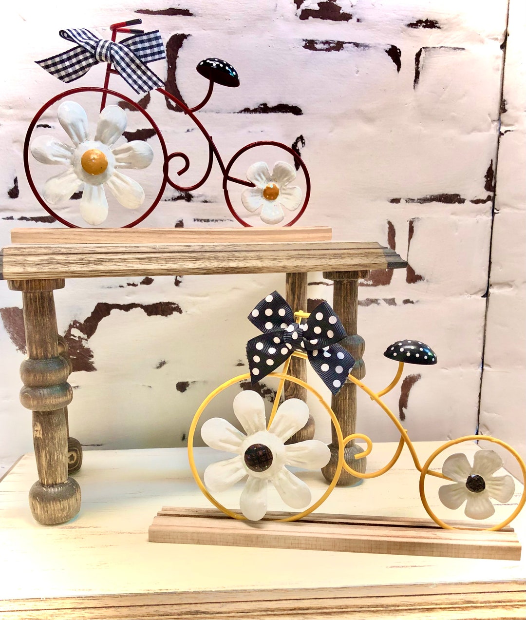 Little Bicycle, Tiered Tray Decor, Shelf Decor, Summer, Bicyclist - Etsy
