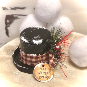 Small Snowman Hat, Frosty the Snowman Hat, Mini Hat, Winter Decor ...