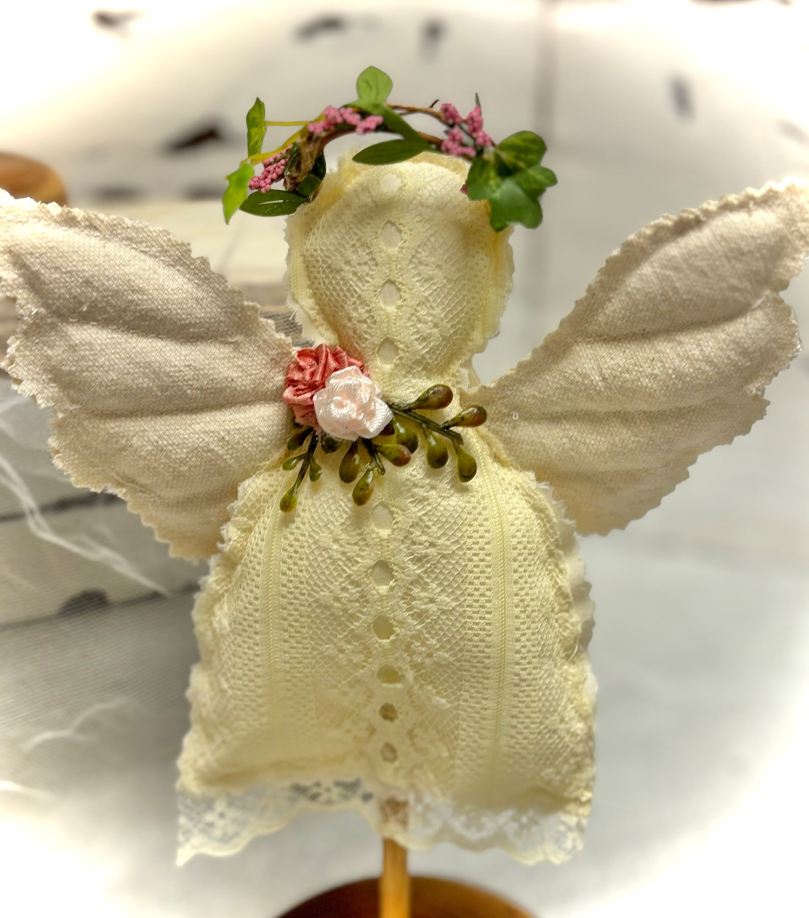 Angels, Garden Angels, on a Stand, Cloth Angel, Spring Decor. - Etsy