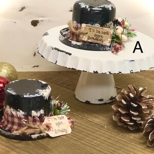 Small Snowman Hat, Frosty the Snowman Hat, Mini Hat, Winter Decor ...