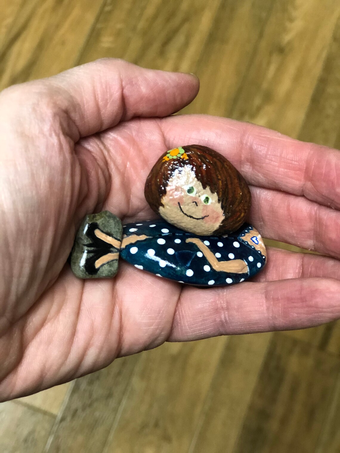 ROCK DOLL: TARA Hand Painted Rocks Toys for Kids and Adults - Etsy