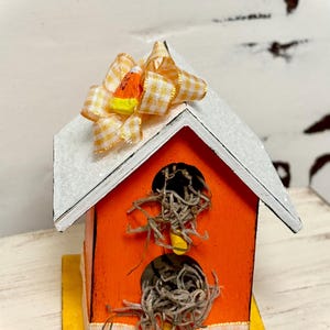 Candy Corn Birdhouses, Small Halloween House, Fall Decor, - Etsy