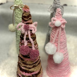 Pastel Cone Trees, Mini Trees, Pom-pom Trees, Christmas, Easter ...