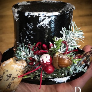 Small Snowman Hat, Frosty the Snowman Hat, Mini Hat, Winter Decor ...