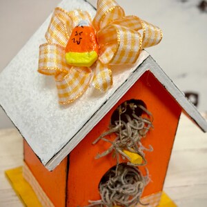 Candy Corn Birdhouses, Small Halloween House, Fall Decor, - Etsy