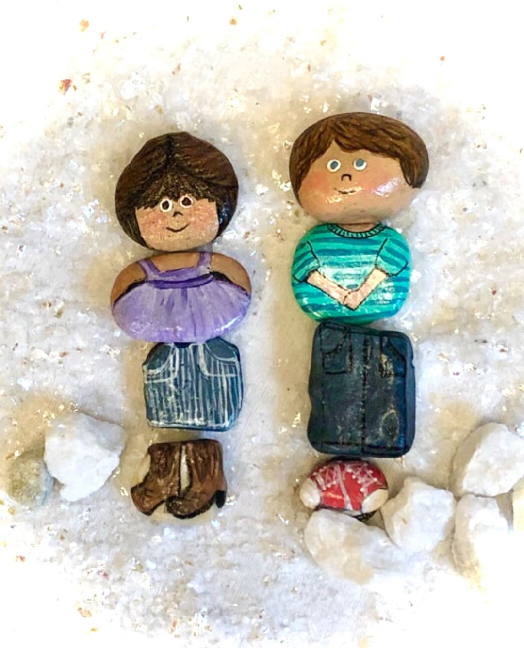 Pebble Dolls, Painted Rocks, for Adults and Kids, Over 3yrs. Old ...