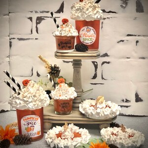 FAUX PUMPKIN PIE, Mini Pie, Tiered Tray Decor, Fall, Thanksgiving, Fake ...