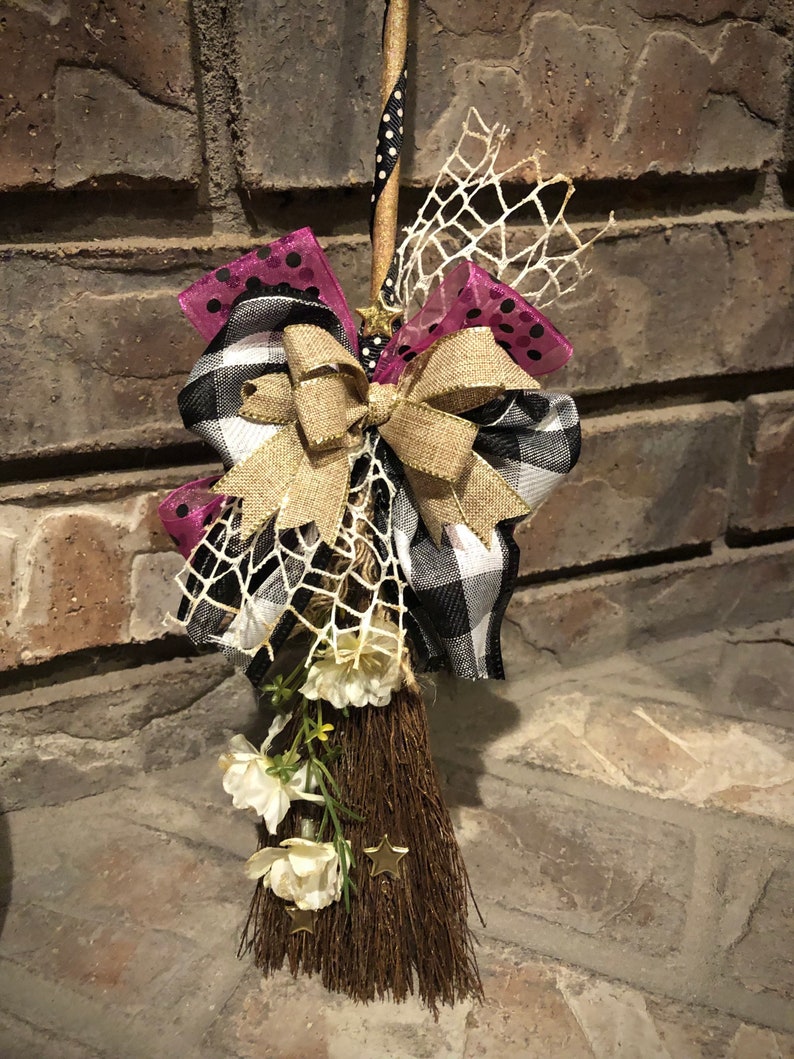 WITCHES BROOM Door Decor Wall Decor Halloween Small Broom - Etsy