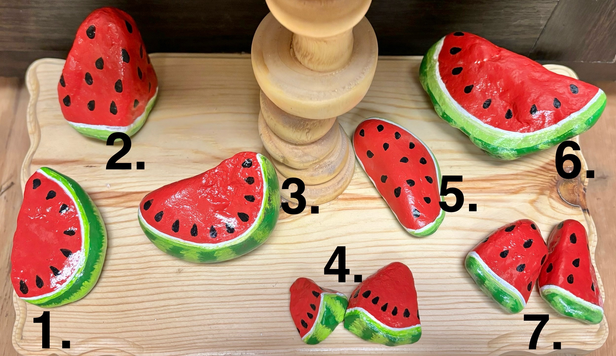 Painted Rock, Watermelon, Slice of Watermelon, Rock Garden - Etsy