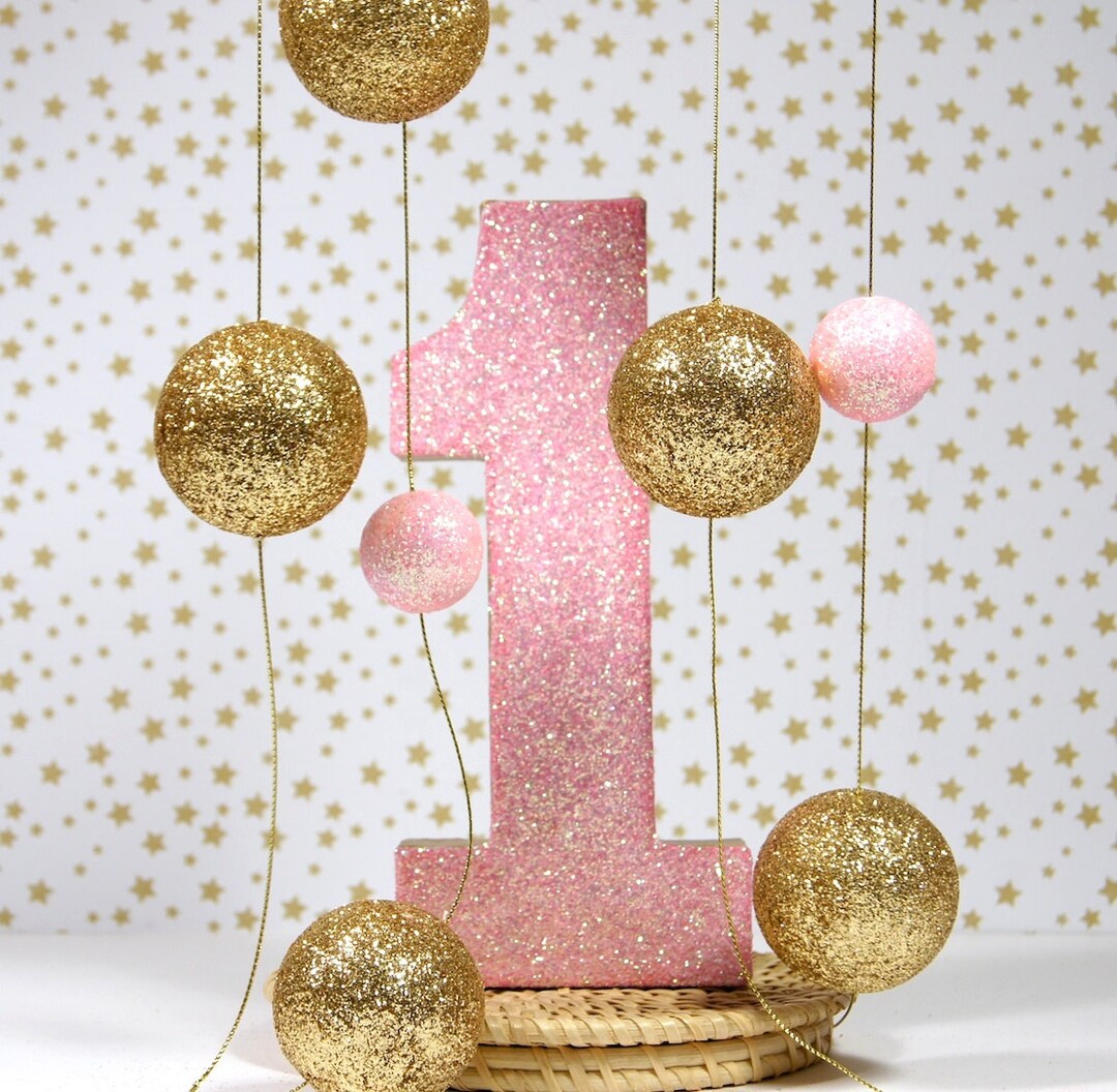 I Am One Birthday Decoration, Birthday Decor, Pink and Gold Birthday ...