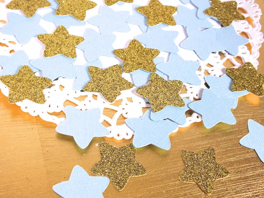 Twinkle Little Star Confetti, Gold and Blue First Birthday, Twinkle ...
