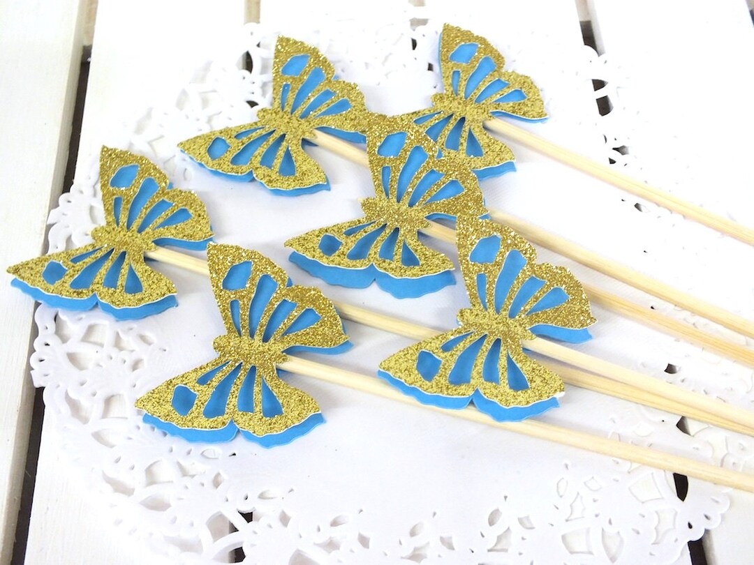 Cinderella Party Butterfly Picks Magic Wands Birthday - Etsy