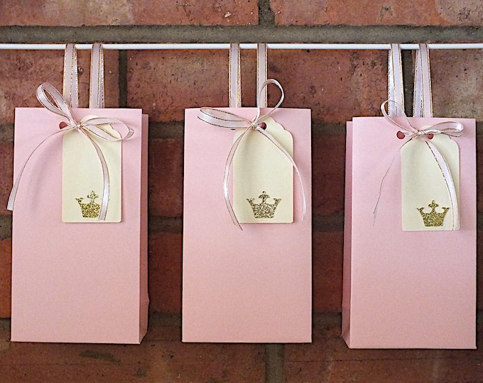 Princess Crown Tiara Favor Boxes-pink Gold Princess Favor | Etsy