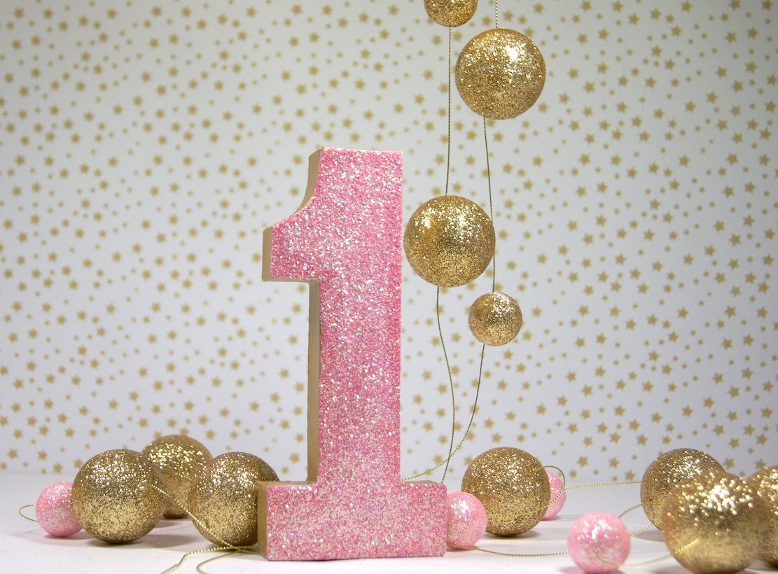 I Am One Birthday Decoration, Birthday Decor, Pink and Gold Birthday ...