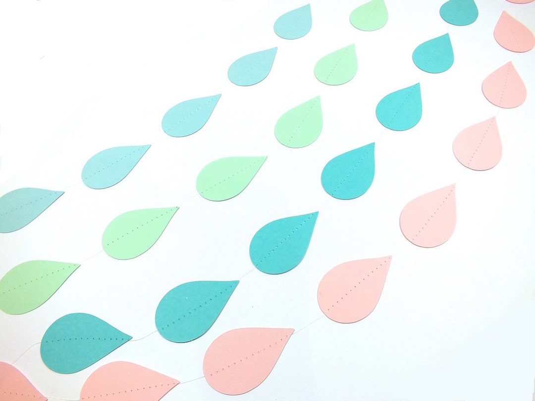 Little Rain Garland, Raindrops Garland, Baby Shower, Birthday Decor ...