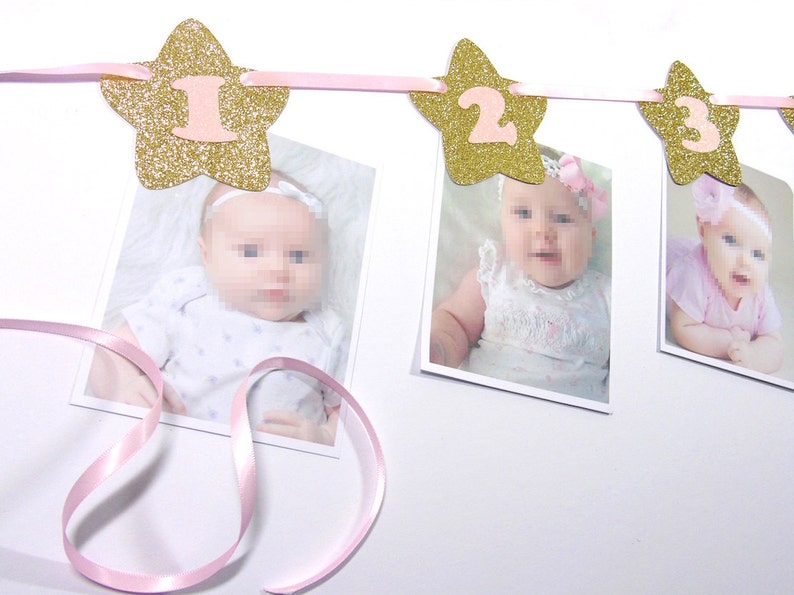 Photo Banner 12 Months Banner Twinkle Little Star Banner - Etsy