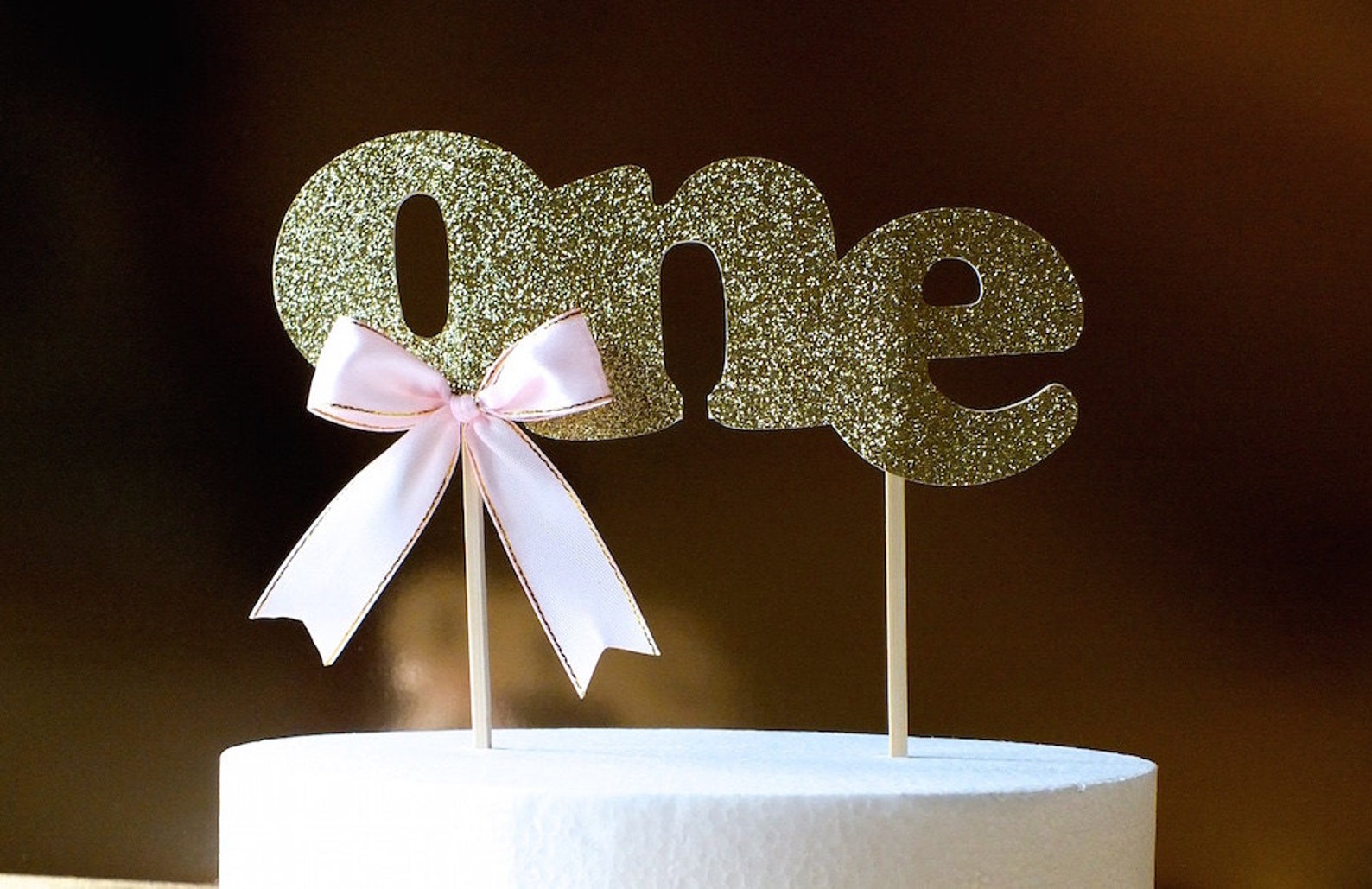 Cake Topper Two Cake Topper Gold and Pink Gold and Blush - Etsy